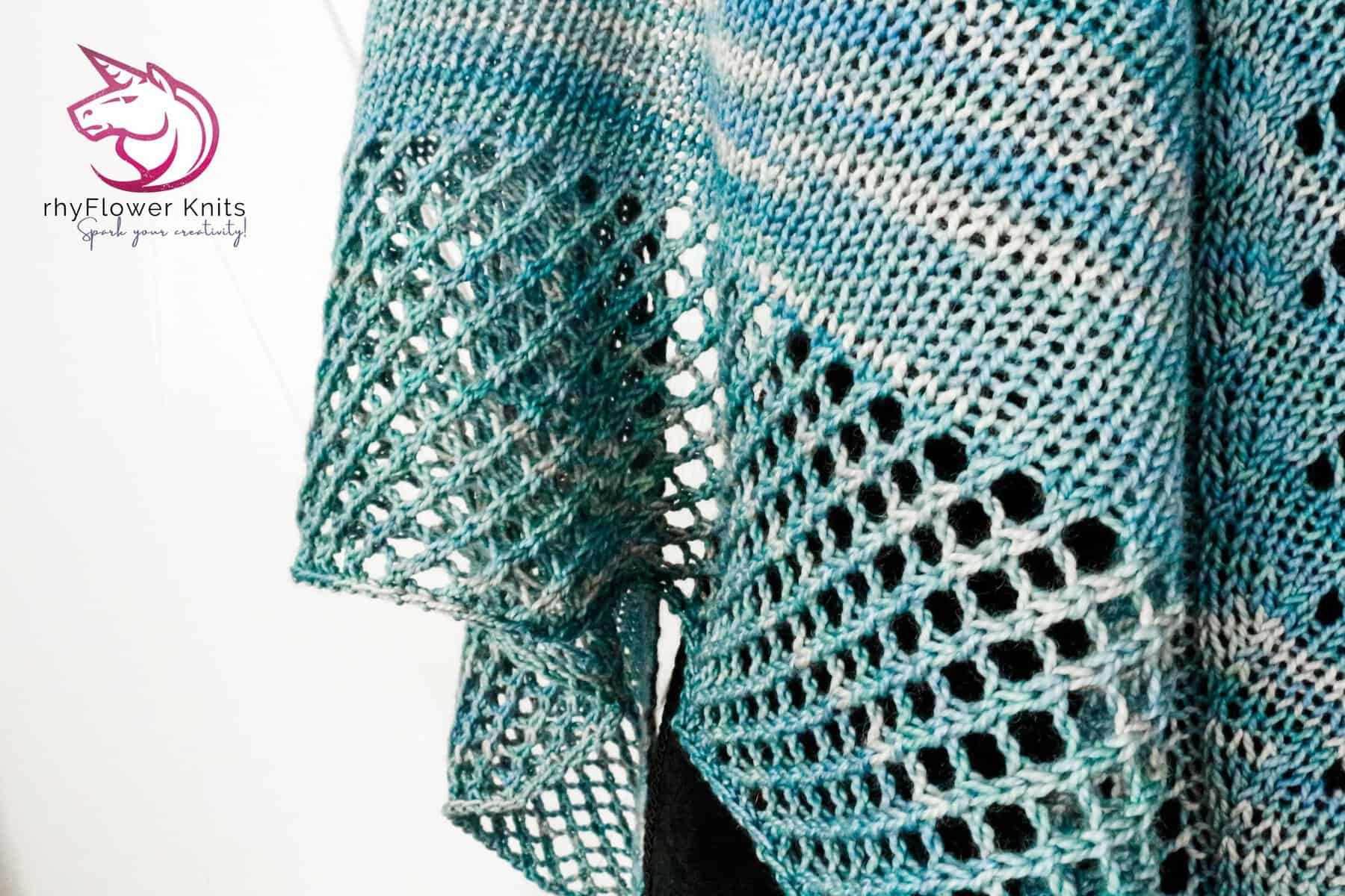 Ocean Tide | Shawls | Intermediate | Knitting Patterns | rhyFlower Knits